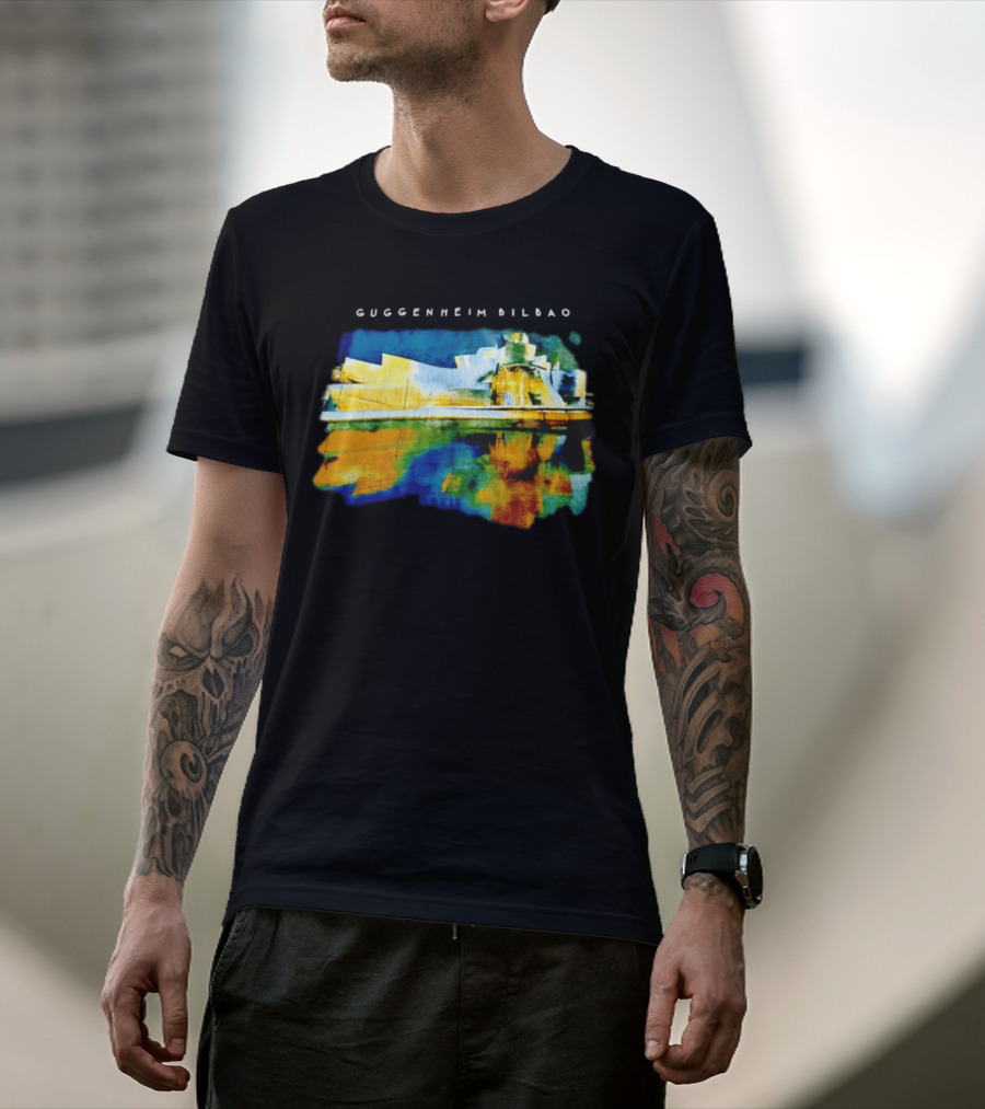 Guggenheim Bilbao Museum Painting Abstract Art Reflection T-Shirt