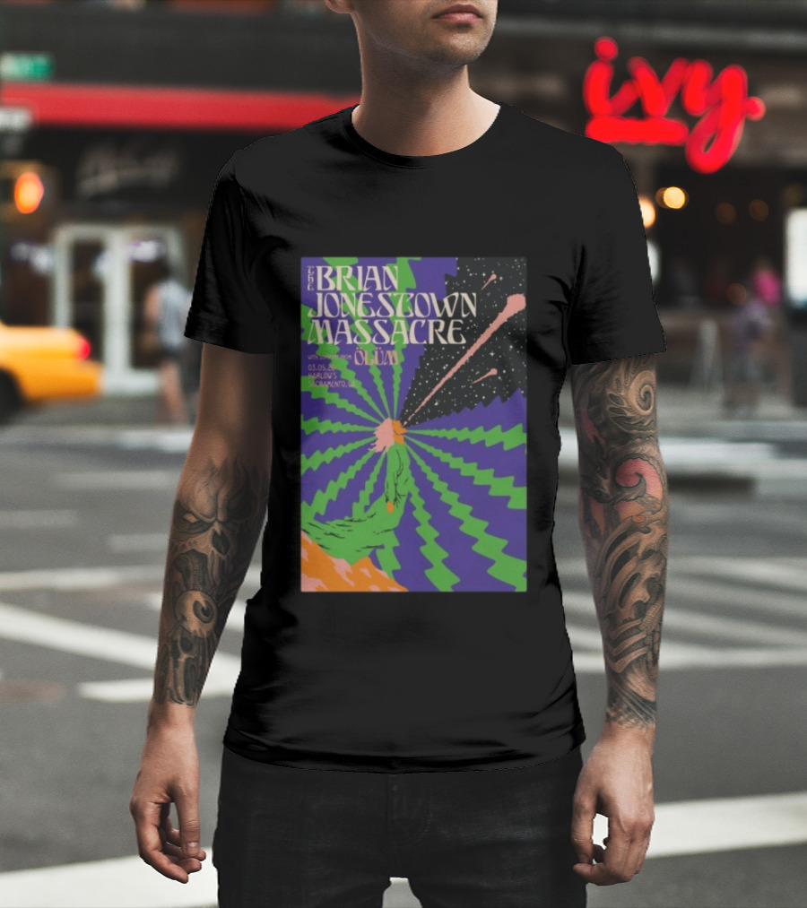 The Brian Jonestown Massacre Sacramento March 5 2026 Oliva Event Flyer At Harlows T-Shirt