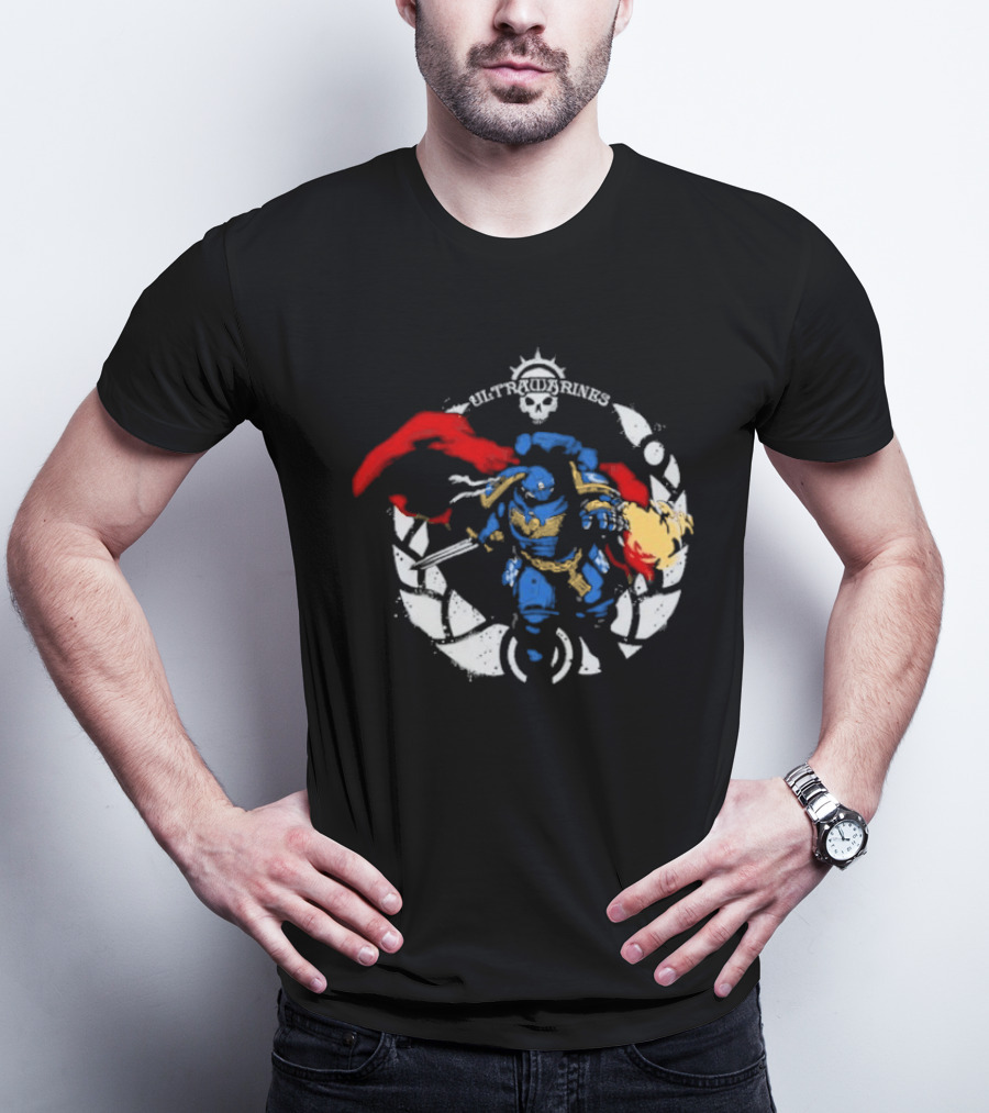 Warhammer Ultramarines Verse Skull Warrior With Helmet T-Shirt