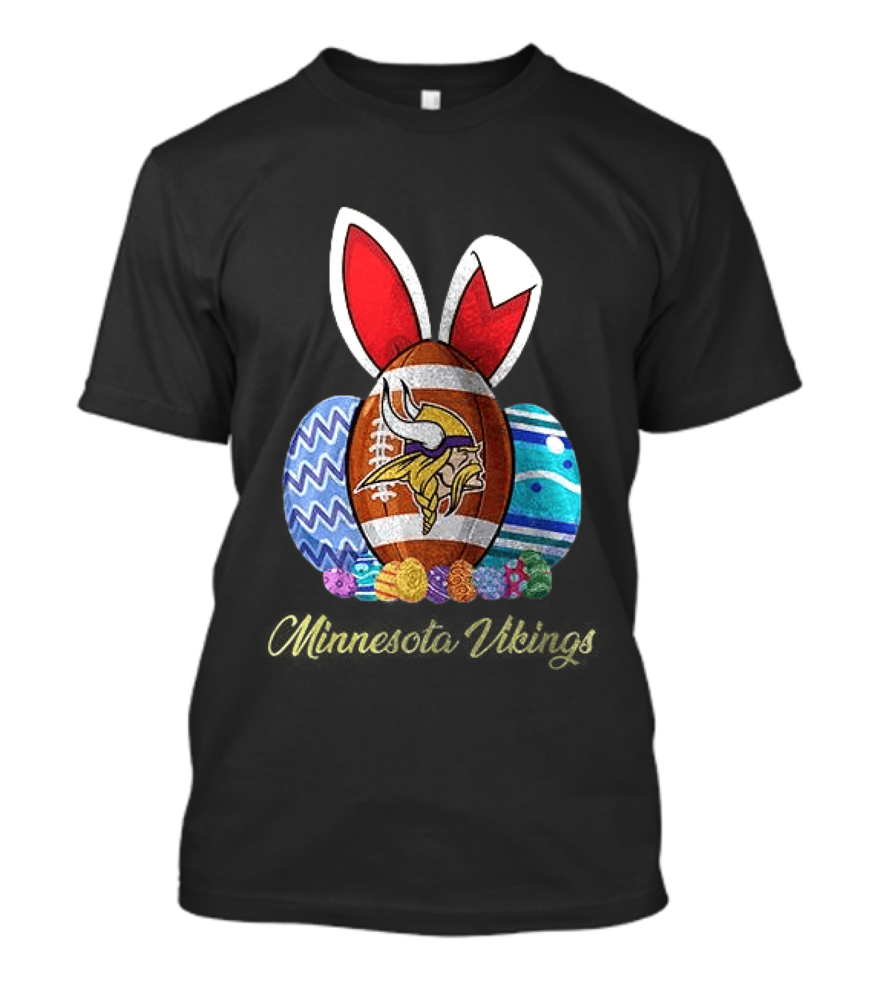 Minnesota Vikings Buc Ees Easter Day Some Bunny Loves The Vikings T-Shirt