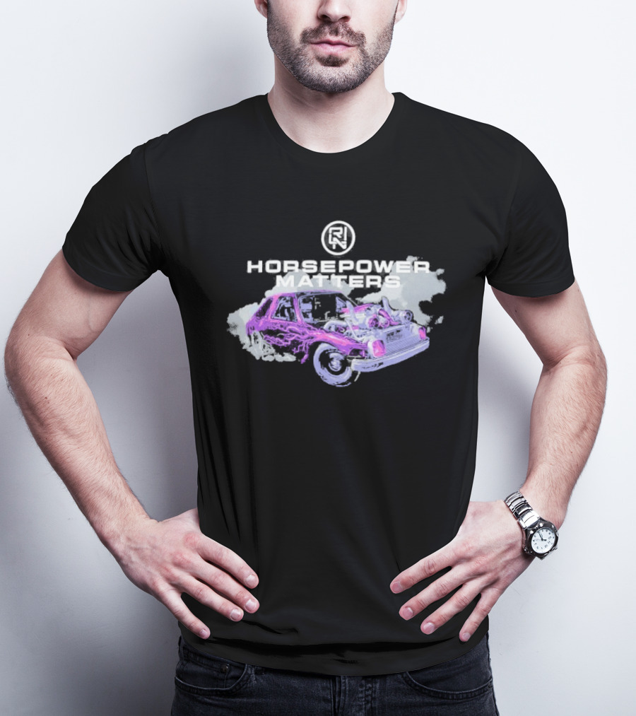 Robby Layton Horse Power Matters Purple Car Motif T-Shirt