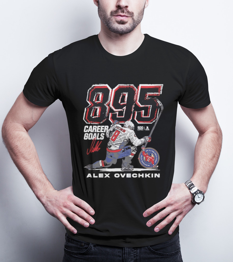 Alexander Ovechkin 895 Career Goals Washington Capitals NHL All Time Goal Leader T-Shirt
