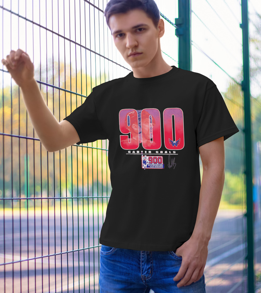 Washington Capitals Alex Ovechkin 900 NHL Career Goals All Time Goals Leader T-Shirt