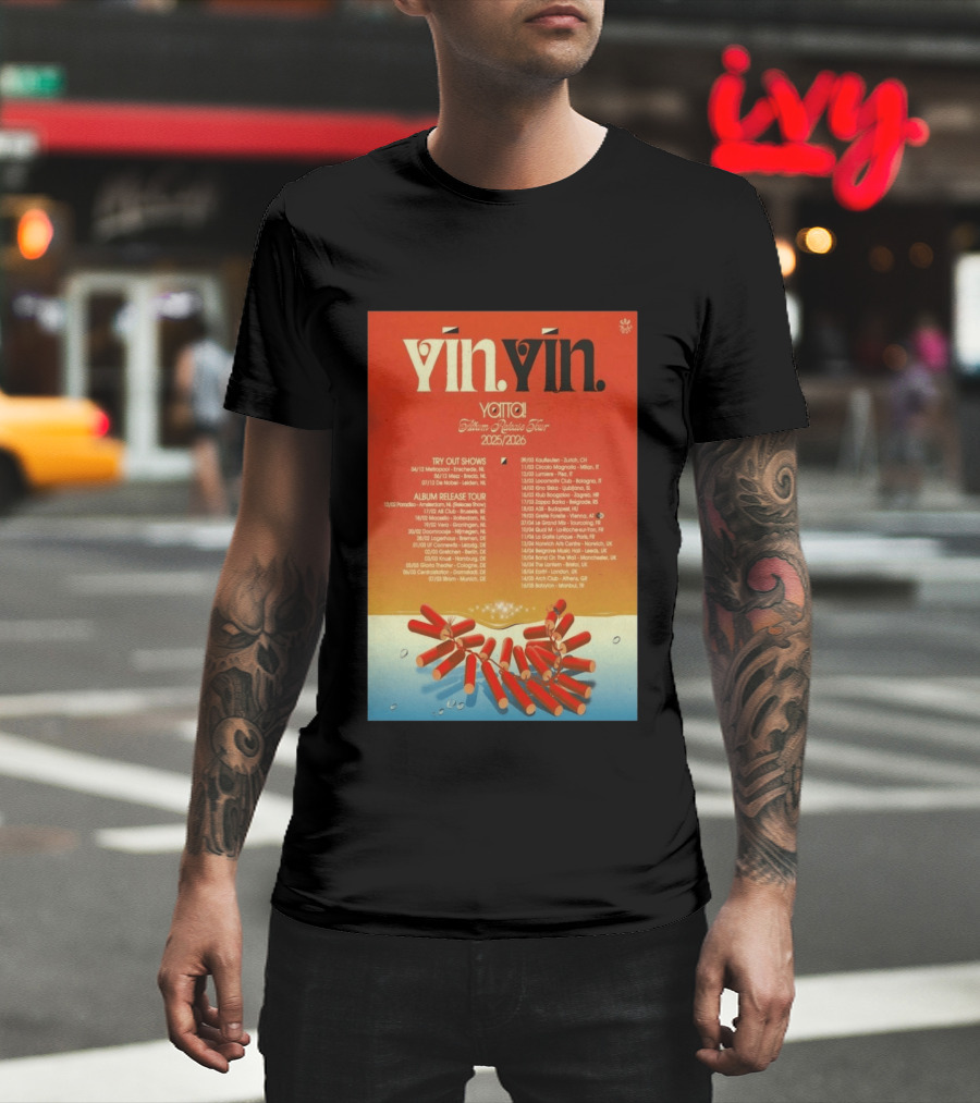 YĪN YĪN Yatta Album Release Tour 2025 2026 Europe And UK Dates T-Shirt