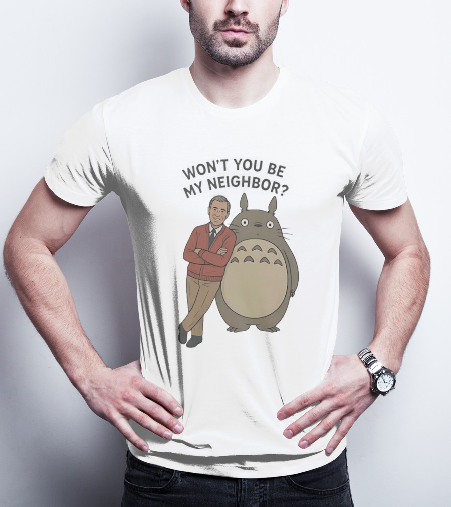 Totoro Won't You Be My Neighbor Mr. Rogers Mashup T-Shirt