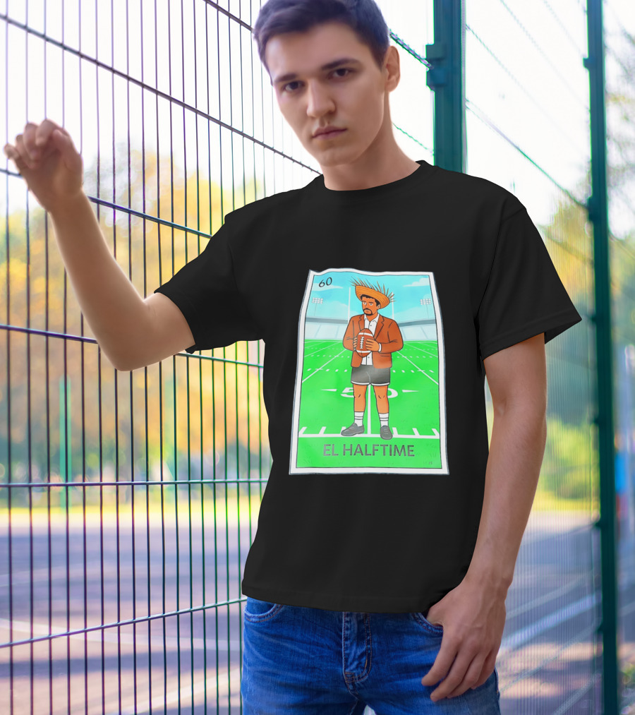 Bad Bunny El Halftime Football Card 60 Stadium Scene T-Shirt