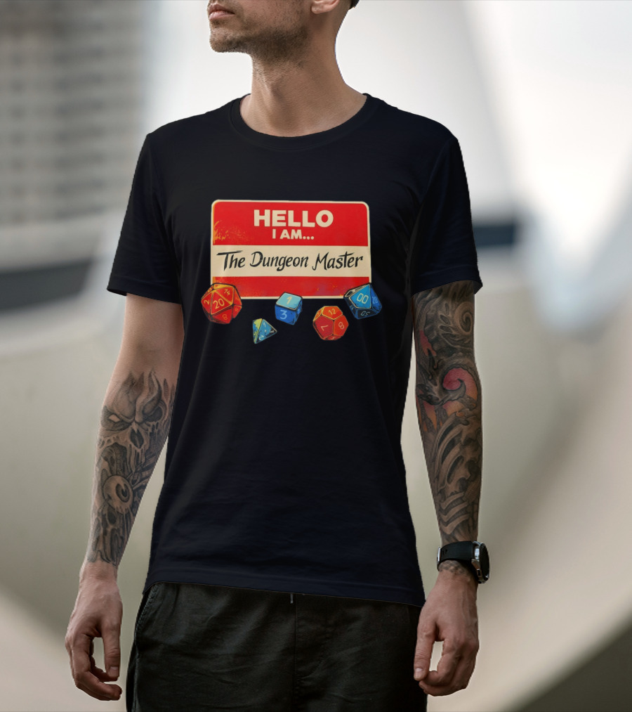 Hello I Am The Dungeon Master Dice RPG Gaming T-Shirt