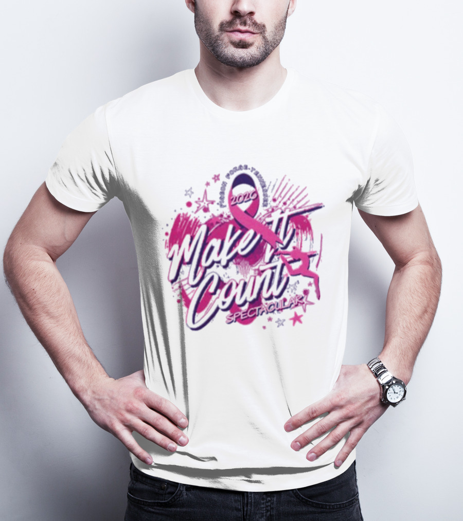 ASO Gymnastics 2026 Make It Count Spectacular Pink Ribbon Celebration T-Shirt