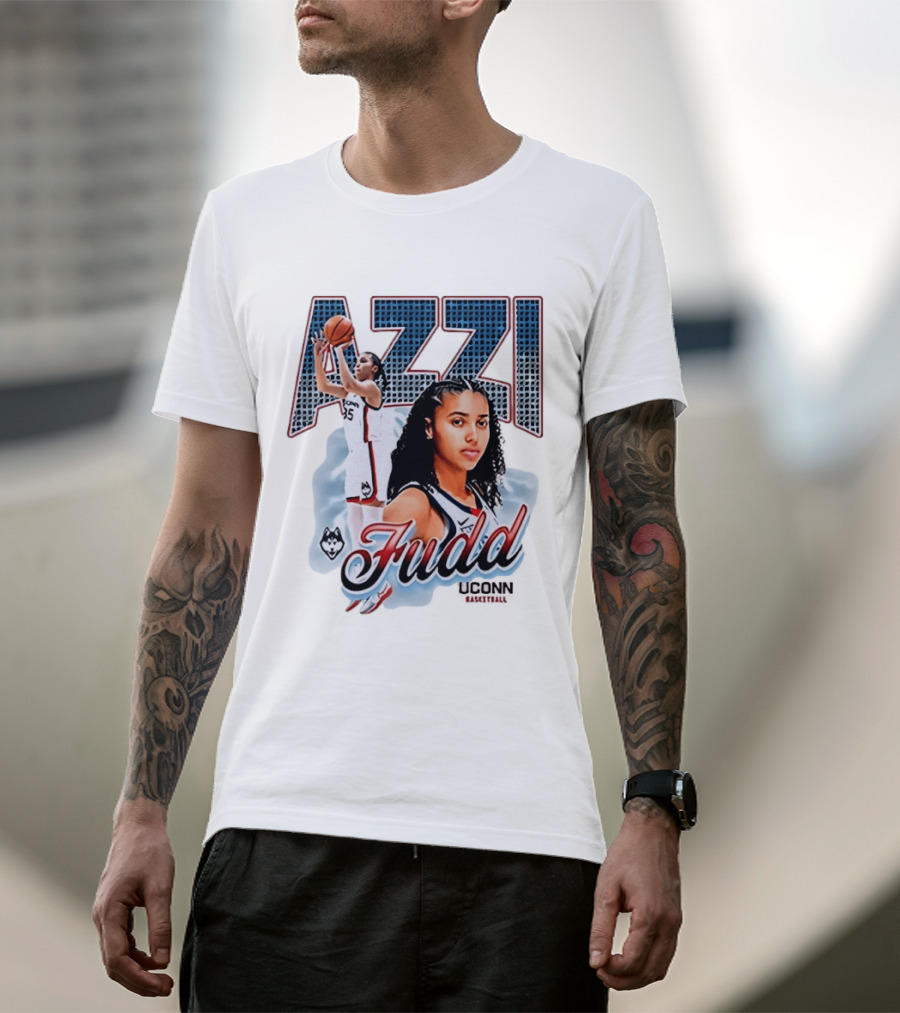 Azzi Fudd UConn Huskies Basketball Player T-Shirt