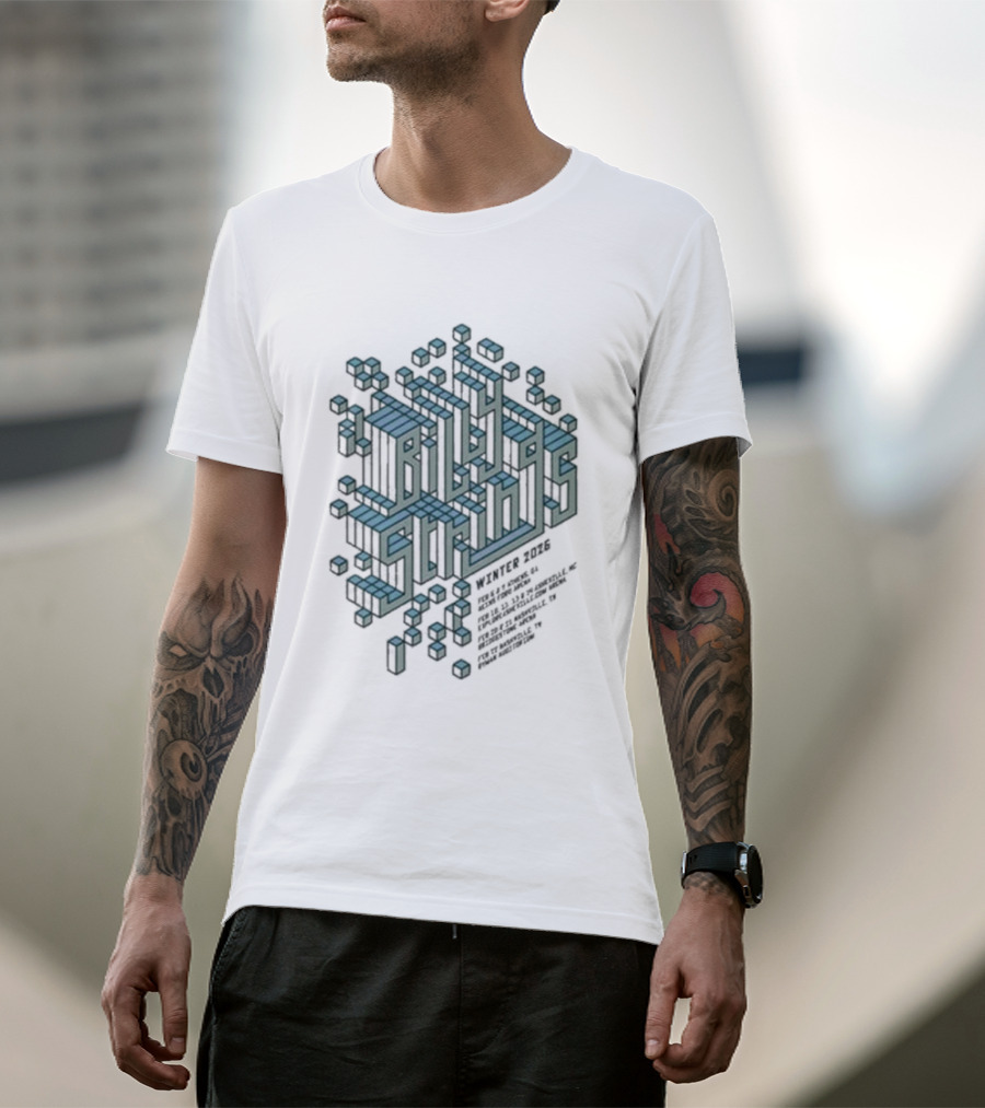 Billy Strings Winter 2026 Tour Cube Isometric Structure T-Shirt