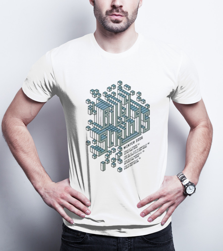 Billy Strings Winter 2026 Tour Cube Isometric Structure T-Shirt