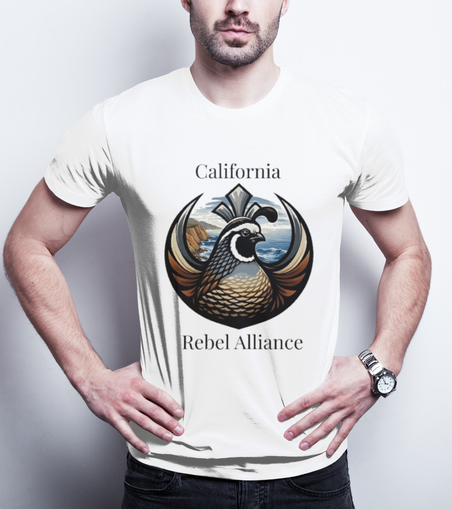 California Rebel Alliance Quail Coastal T-Shirt