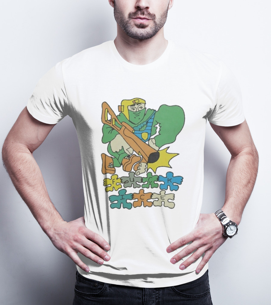 Honeytv Fuck Ice Retro Soldier Puzzle T-Shirt