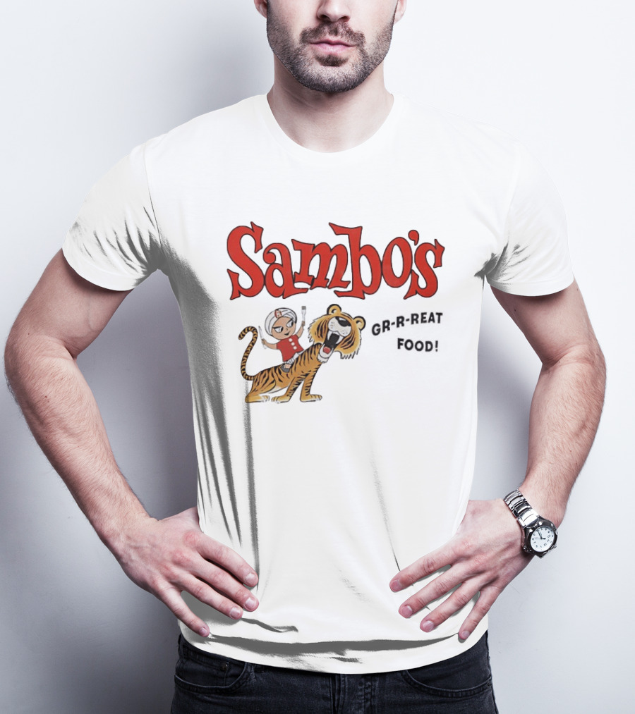 Kid Riding Tiger Sambo's Grrreat Food T-Shirt
