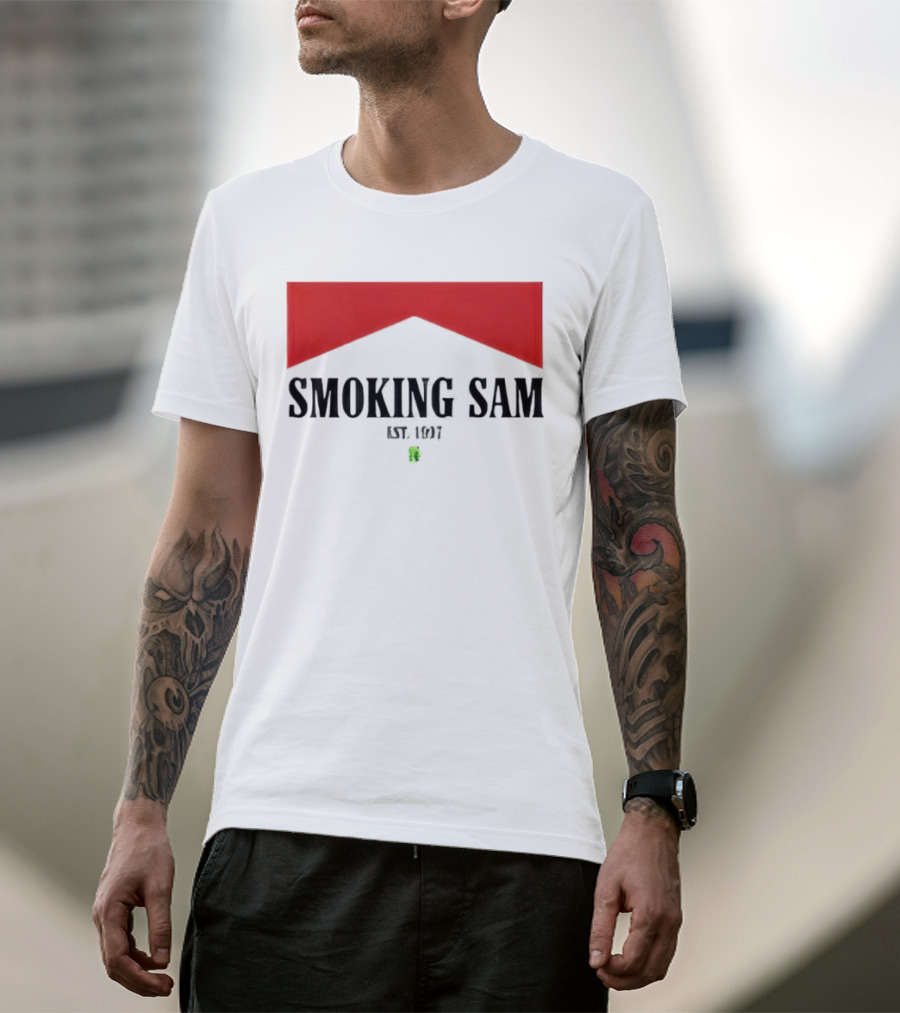 Smoking Sam Est 1997 Marlboro Man Seattle Football T-Shirt