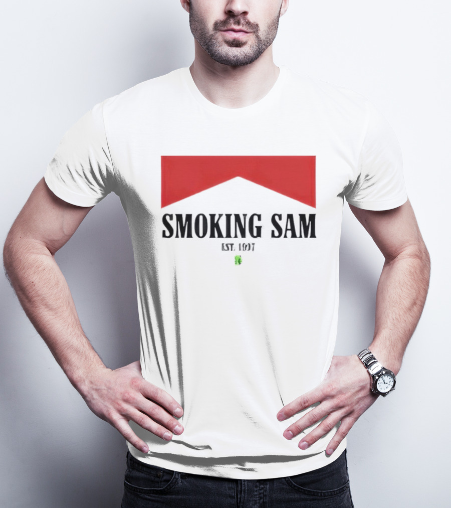 Smoking Sam Est 1997 Marlboro Man Seattle Football T-Shirt