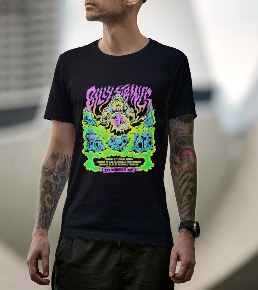 Billy Strings Winter Tour 2026 Psychedelic Castle T-Shirt