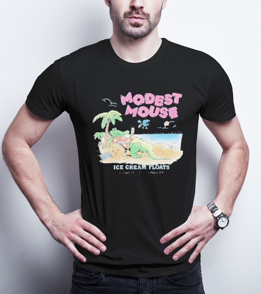 Modest Mouse Ice Cream Floats Relaxing Beach Alligator T-Shirt