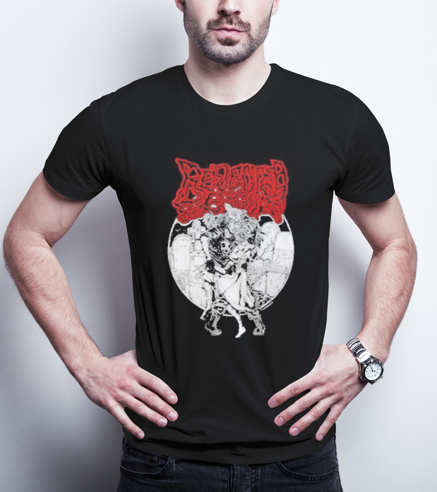 Lamb Mask Heart Motif Until Death Valentine's Symbolism T-Shirt