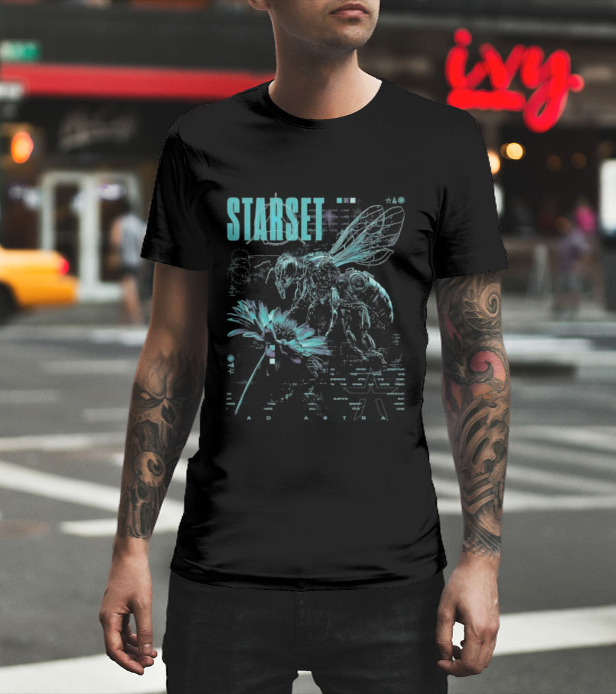 Starset Silos Ad Astra Bee Flower T-Shirt