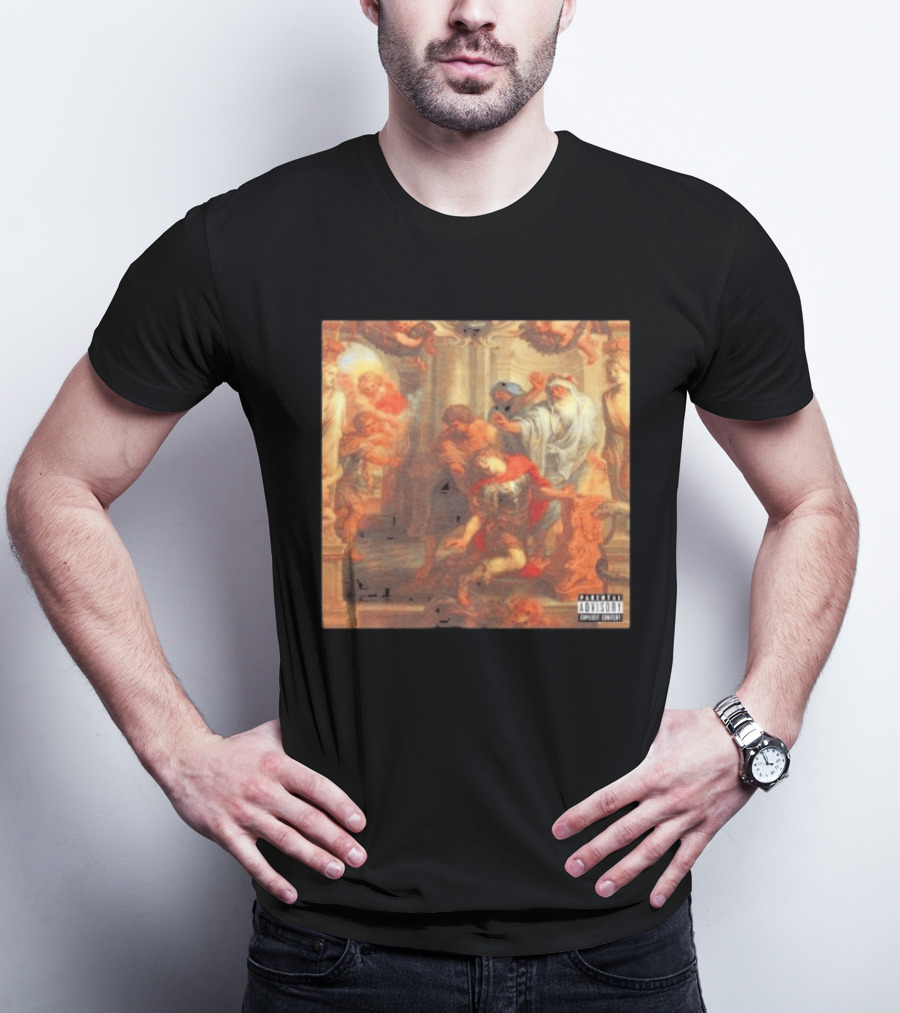Suicideboys I No Longer Fear The Razor Guarding My Heel Album Cover Art Historic Painting Parental Advisory T-Shirt