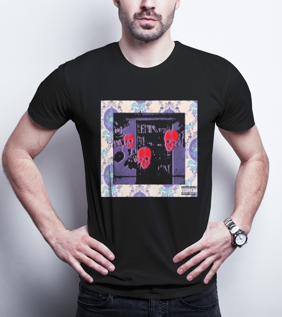 Suicideboys Kill Yourself Part IX The Soulseek Saga Album Cover With Parental Advisory Flowers And Skulls T-Shirt