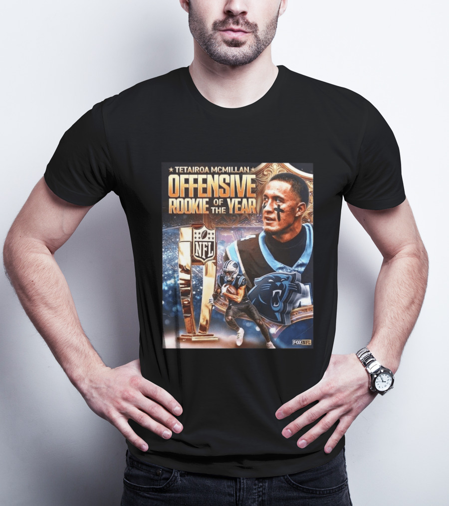 Tetairoa McMillan Carolina Panthers NFL Offensive Rookie Of The Year 2025 T-Shirt