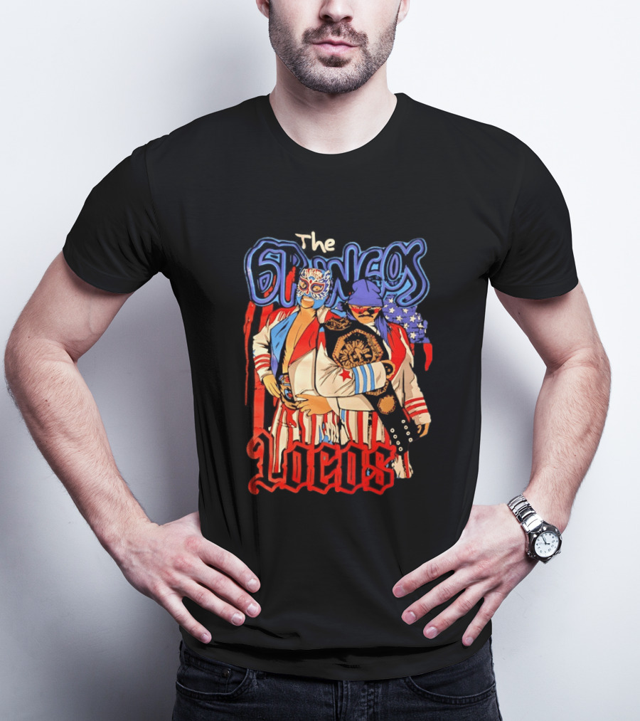 The Gringos Locos Wrestling Team Masked Champions With Stars And Stripes T-Shirt