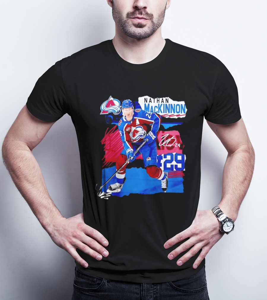 Nathan MacKinnon 29 Colorado Avalanche Hockey NHL Player T-Shirt