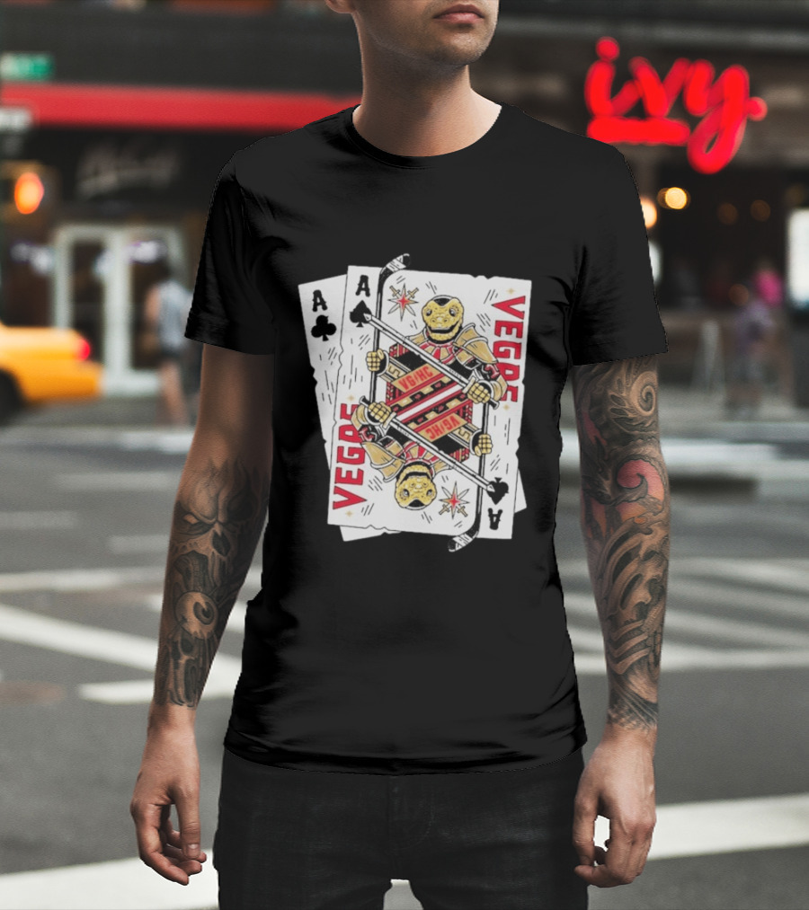 Vegas Golden Knights Chance Ace Playing Cards T-Shirt