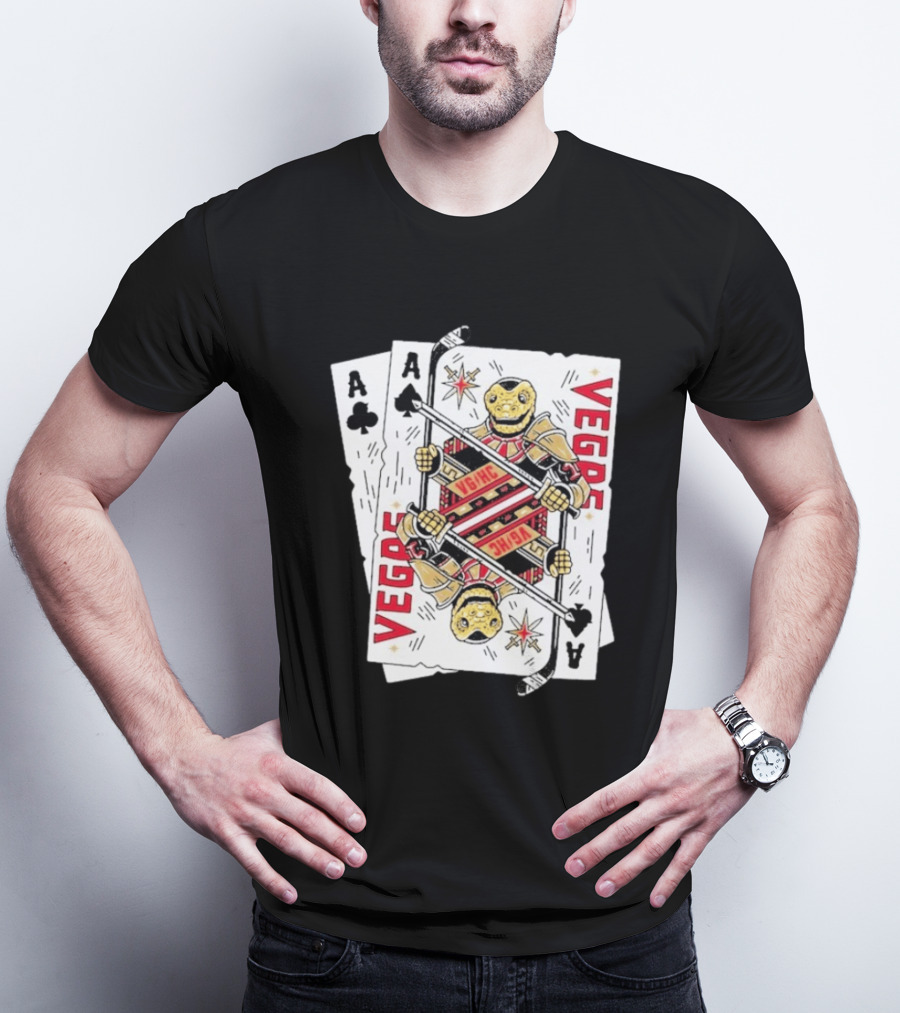 Vegas Golden Knights Chance Ace Playing Cards T-Shirt