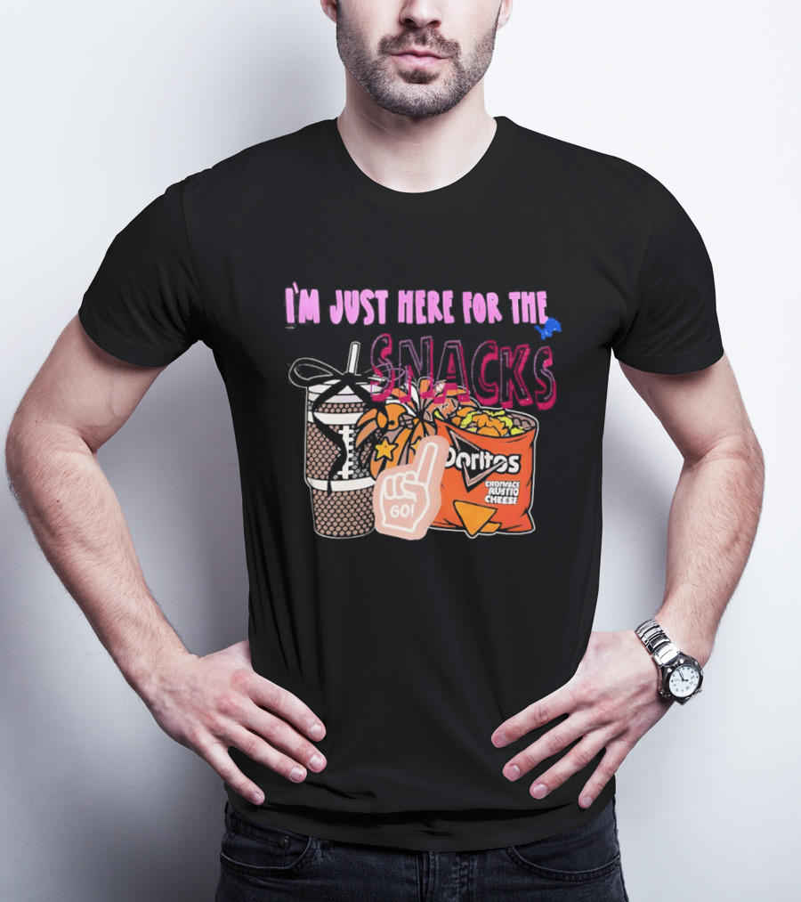 I'm Just Here For The Snacks Detroit Lions Doritos And Go Drink T-Shirt