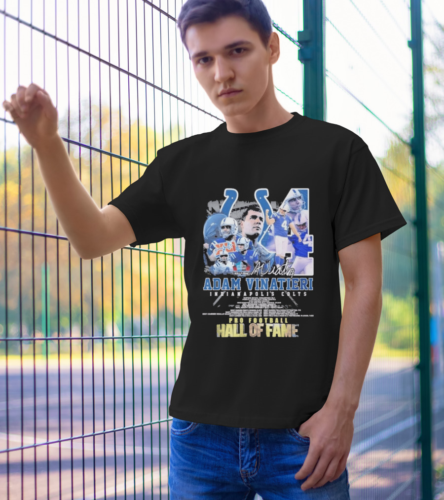 Indianapolis Colts Adam Vinatieri Pro Football Hall Of Fame T-Shirt