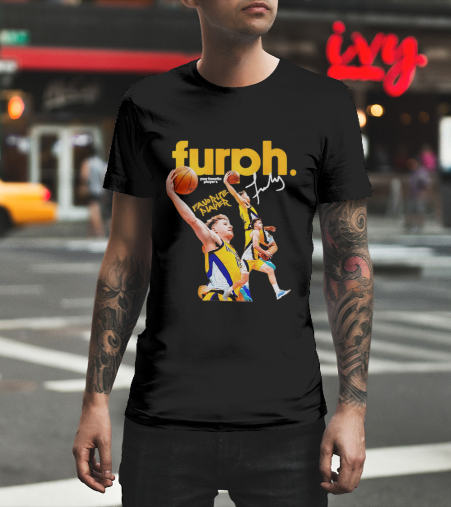 Furphy Indiana Pacers Basketball Player Jump Shot Action T-Shirt