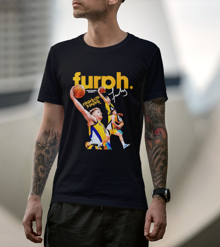 Furphy Indiana Pacers Basketball Player Jump Shot Action T-Shirt