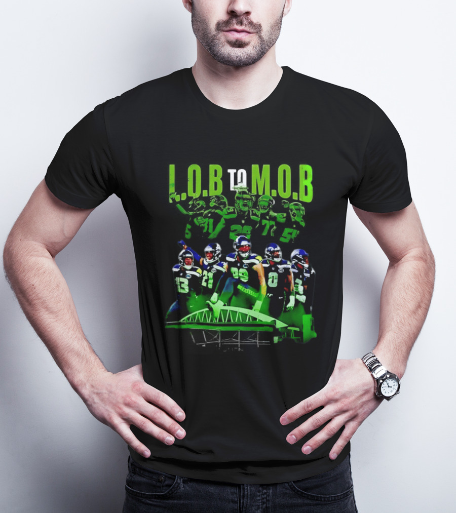LOB To MOB Seattle Seahawks Players Bridge T-Shirt