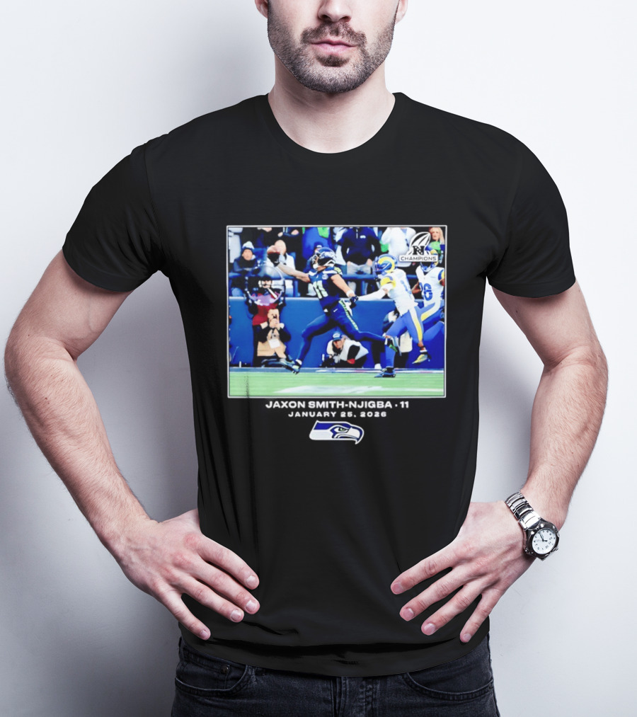 Seattle Seahawks Jaxon Smith Njigba 11 January 25 2026 Game Day Highlight Champions T-Shirt