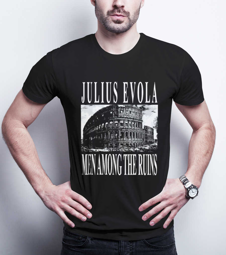 Julius Evola Men Among The Ruins Colosseum Motif T-Shirt
