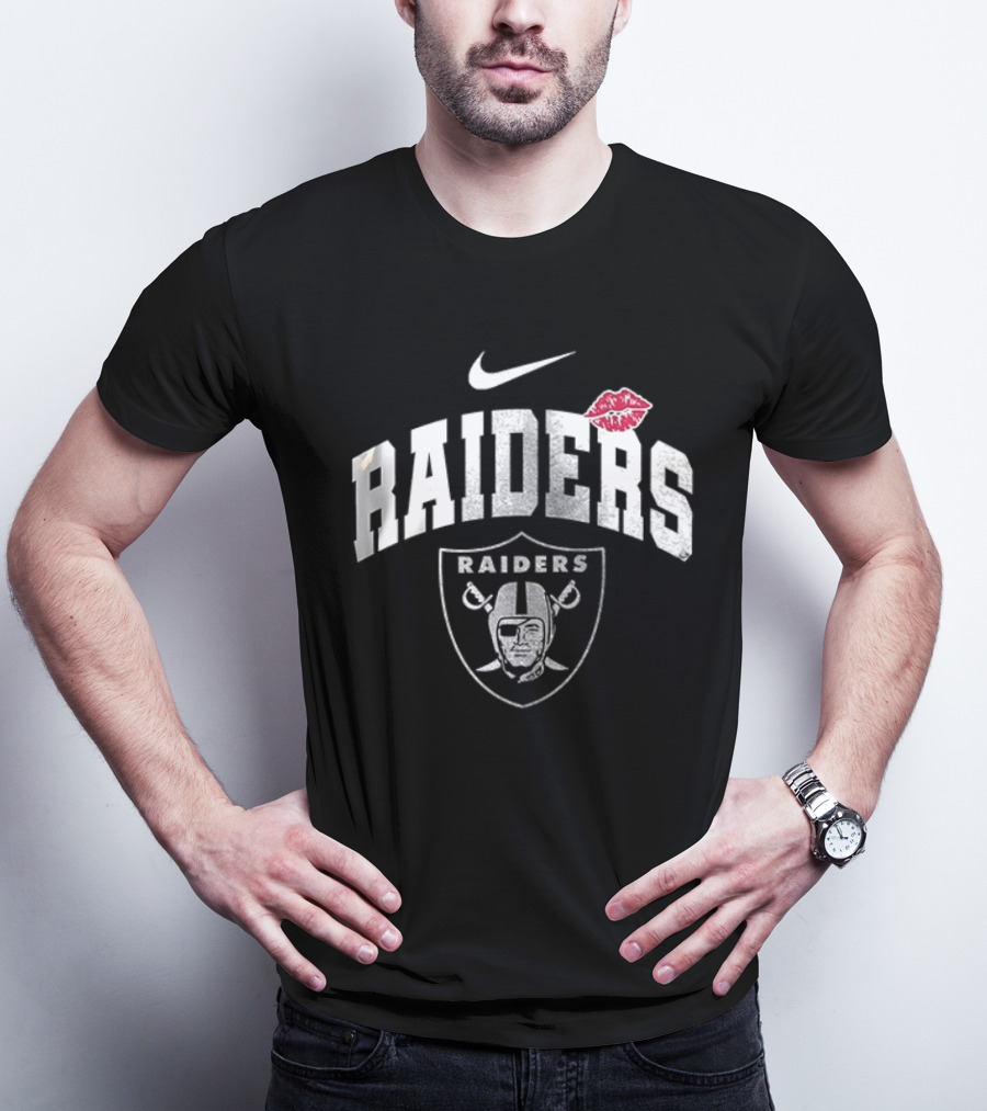 Nike Raiders Kiss Makeup Artist Las Vegas Raiders T-Shirt
