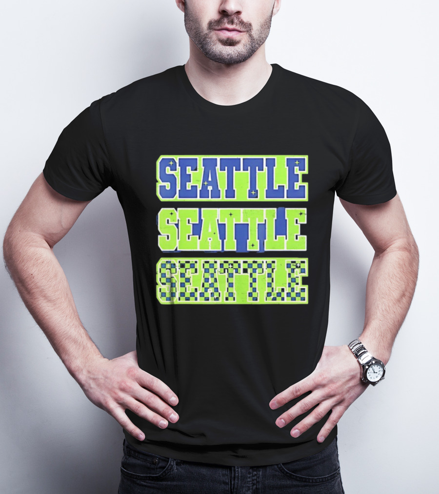 Seattle Seahawks Neon Green Seattle Seattle T-Shirt