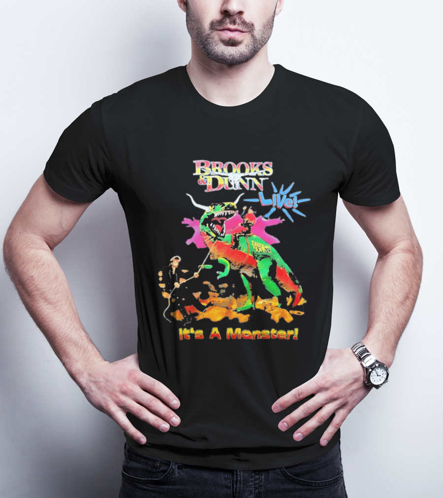 Brooks And Dunn Live It's A Monster Dinosaur Showdown T-Shirt
