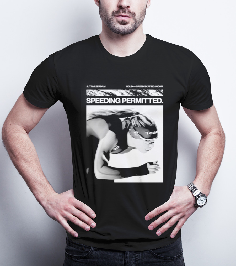Jutta Leerdam Nike Speeding Permitted Gold Medal 1000m Olympic Speed Skating T-Shirt