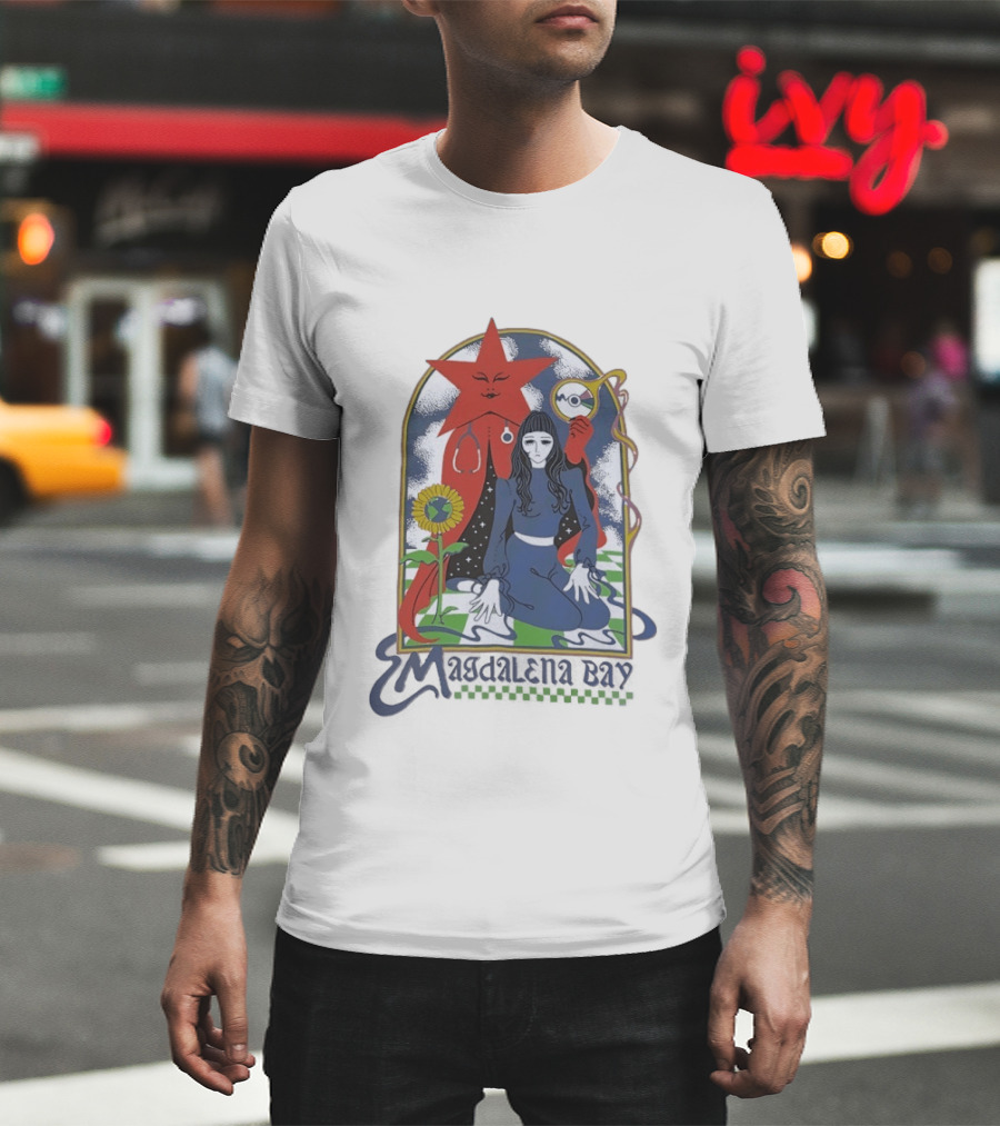 Magdalena Bay Band Psychedelic Star And Sunflower Surreal T-Shirt