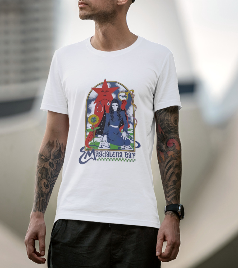 Magdalena Bay Band Psychedelic Star And Sunflower Surreal T-Shirt