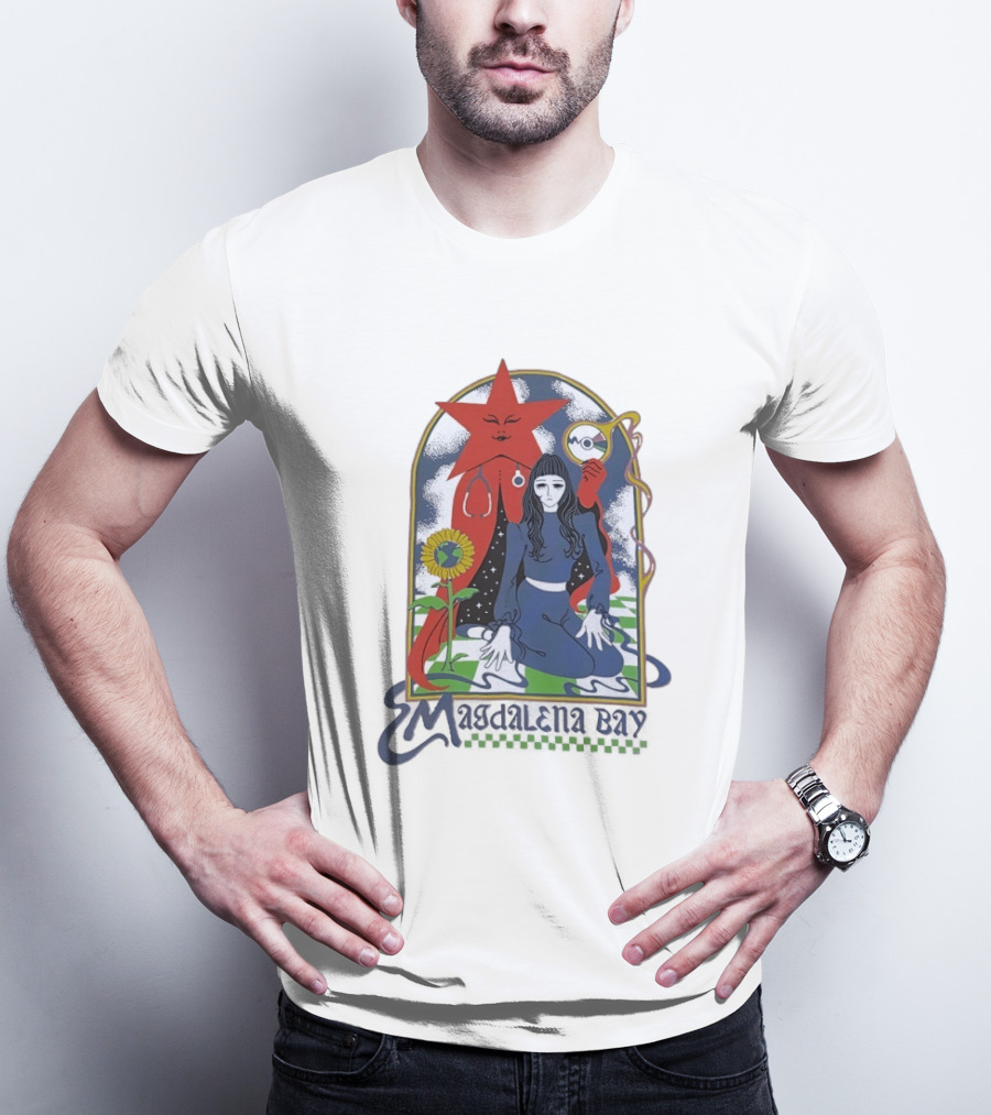 Magdalena Bay Band Psychedelic Star And Sunflower Surreal T-Shirt