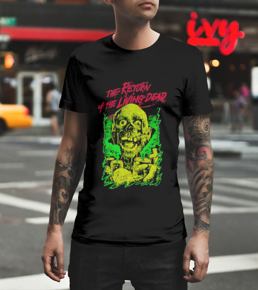 Zombie It's Party Time Return Of The Living Dead Iconic Horror T-Shirt