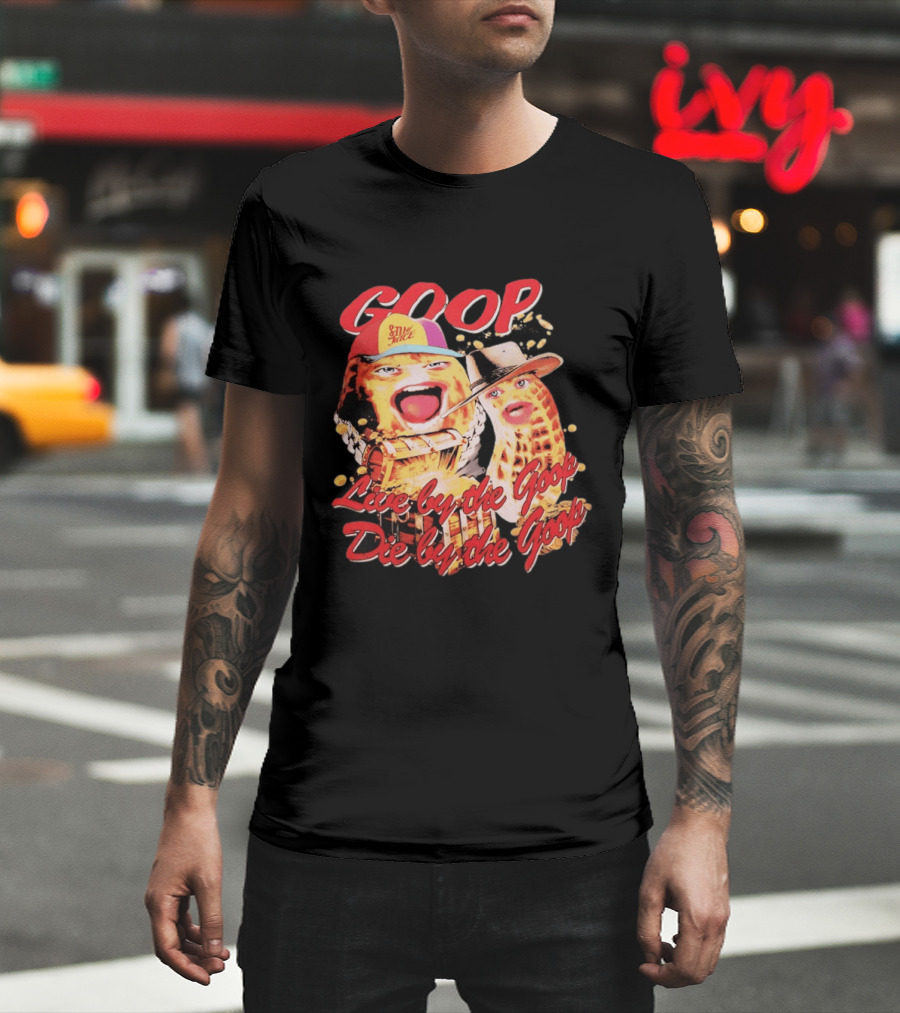 GOOP Live By The Goop Die By The Goop Peanuts Hat Drum T-Shirt