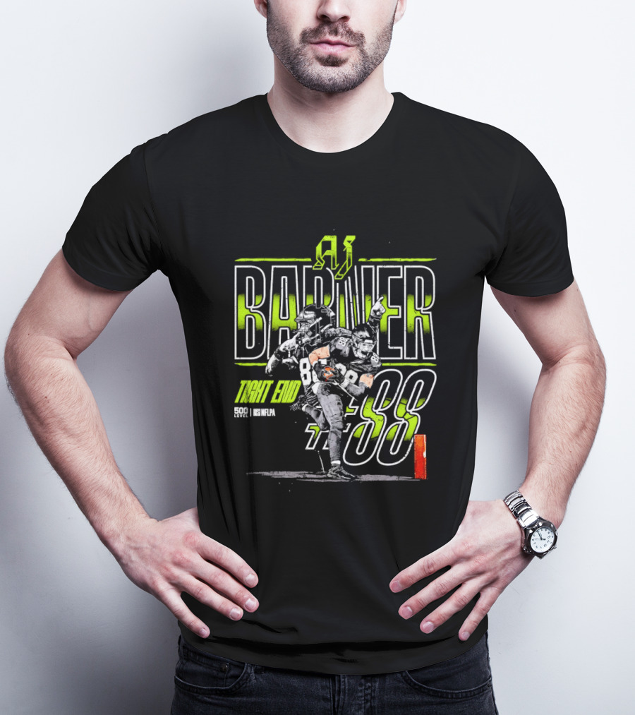 AJ Barner Seattle Seahawks 88 Name Number Tight End T-Shirt