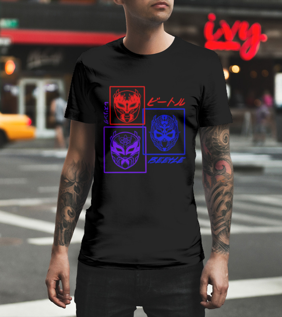 Crimson Beetle 3 Faces Of Beetle T-Shirt