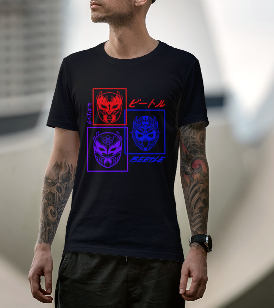 Crimson Beetle 3 Faces Of Beetle T-Shirt